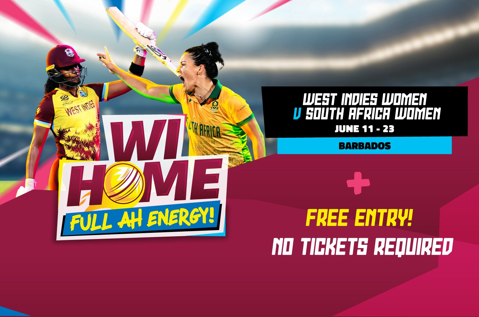 WI HOME SERIES: FULL AH ENERGY WEST INDIES WOMEN V SOUTH AFRICA WOMEN ...