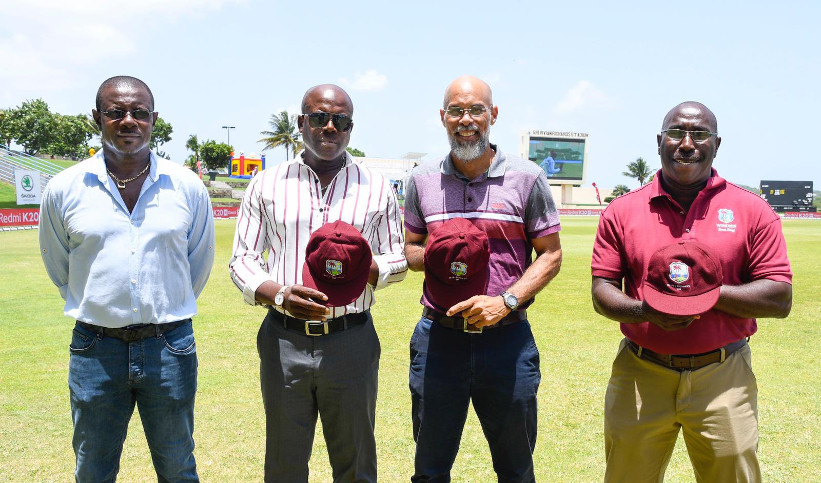 1985 WEST INDIES UNDER-19 SQUAD MEMBERS RECEIVE THEIR SPECIAL CAPS ...